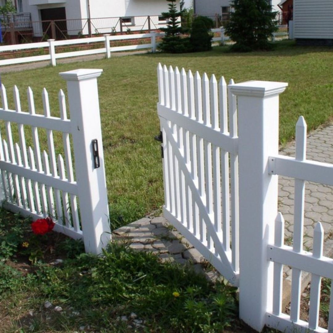 Enkeltlåger til PVC Skagen hegn med lige stave - FENCE-LINE.DK A/S